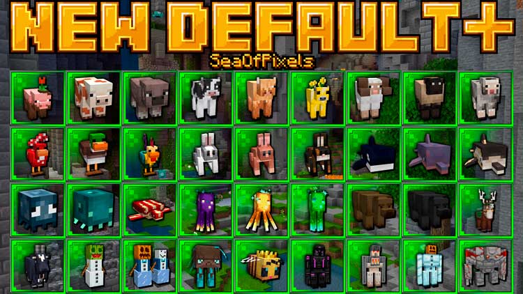 New Default Texture Pack para Minecraft 26.1, 1.21, 1.20, 1.19, 1.18 y ...